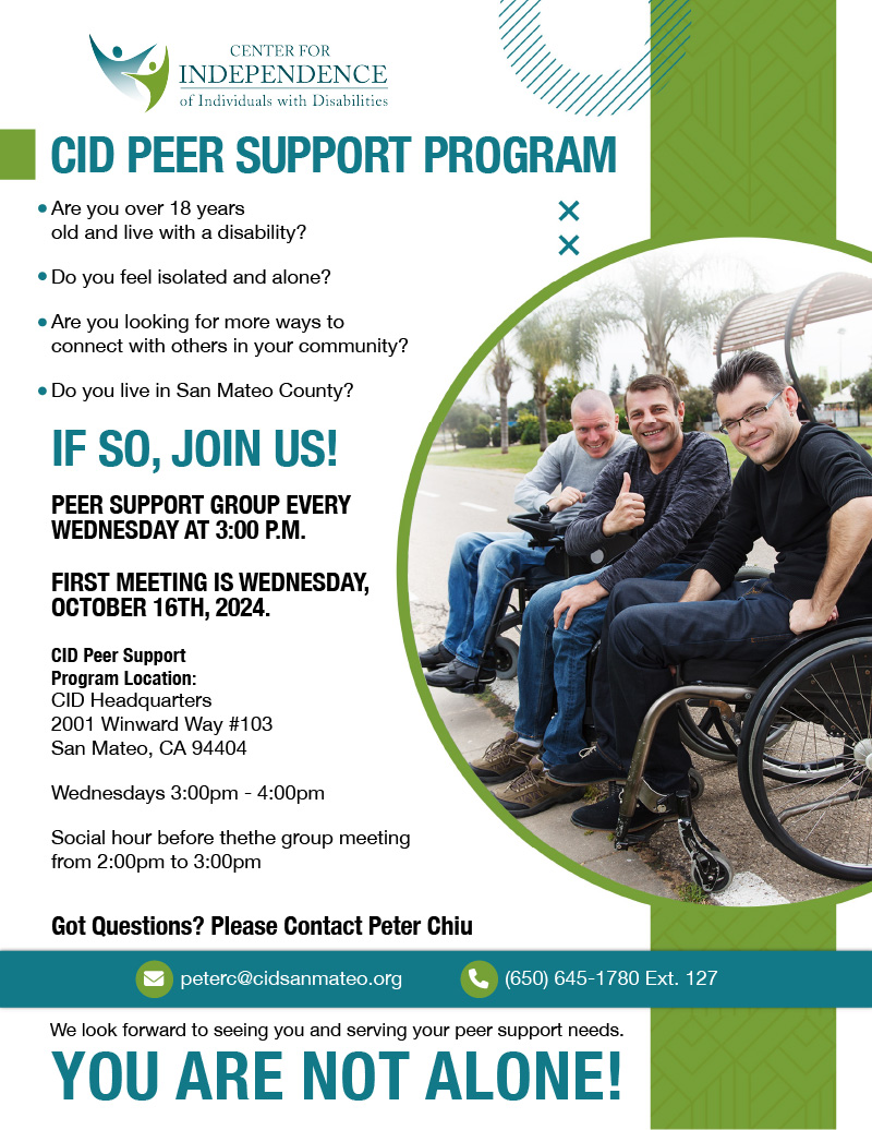 CID San Mateo | Services: Peer Support